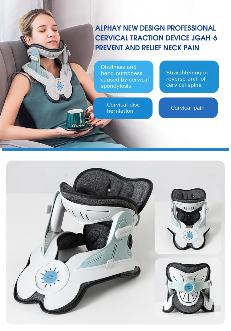 Alphay Chronic Neck Pain Relief Physical Therapy Equipment Cervical Neck Posture Corrector Neck ...