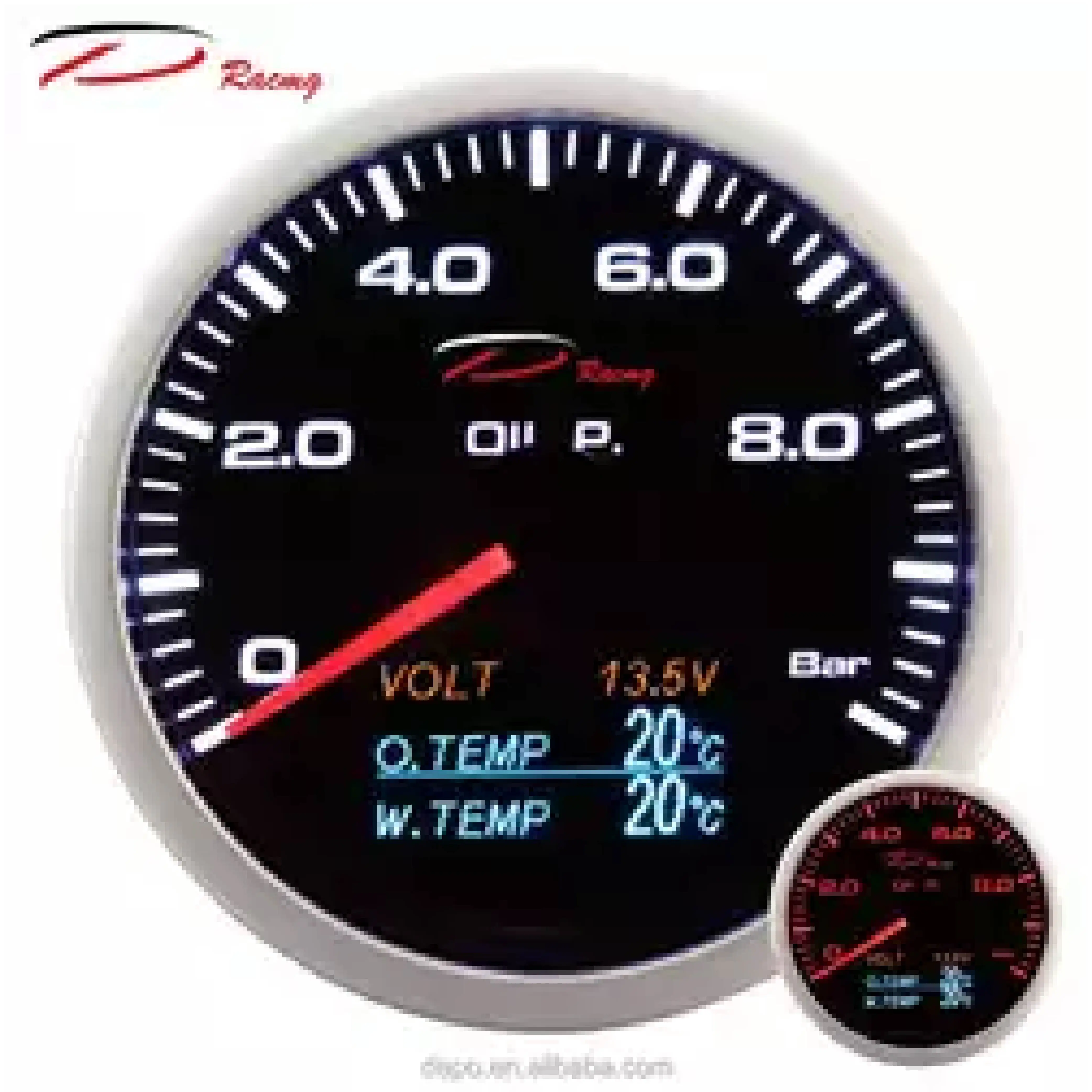 60mm Oled Digital Dc Volt Meter 12v Oil Temp Meter Gauge Water Temp ...