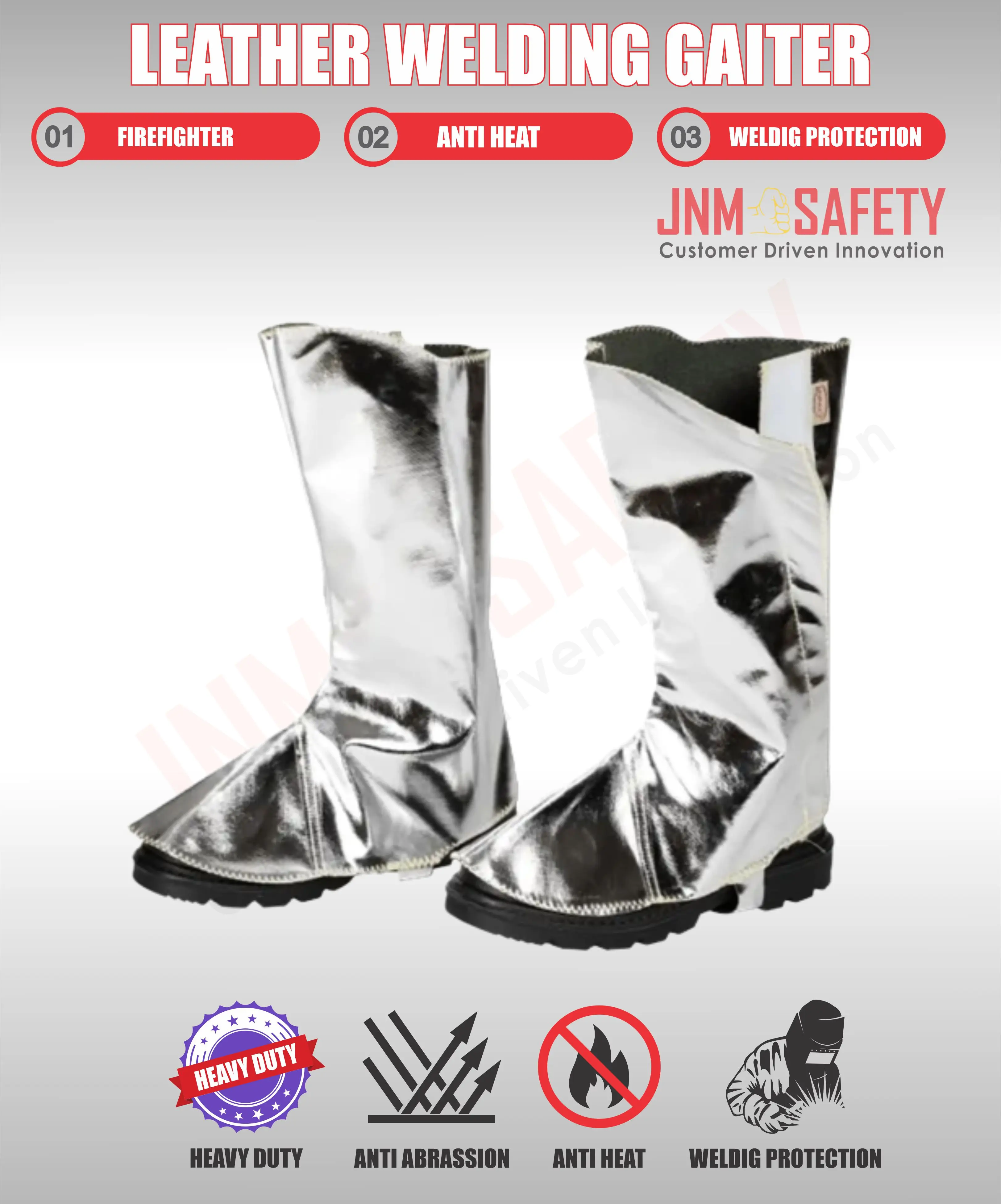 Leather Industrial Safety Foot Protection For Sparks Resistant ...