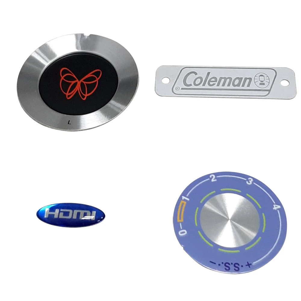 Waterproof Metal Nameplate Logo Sticker Label With Self-adhesive For ...