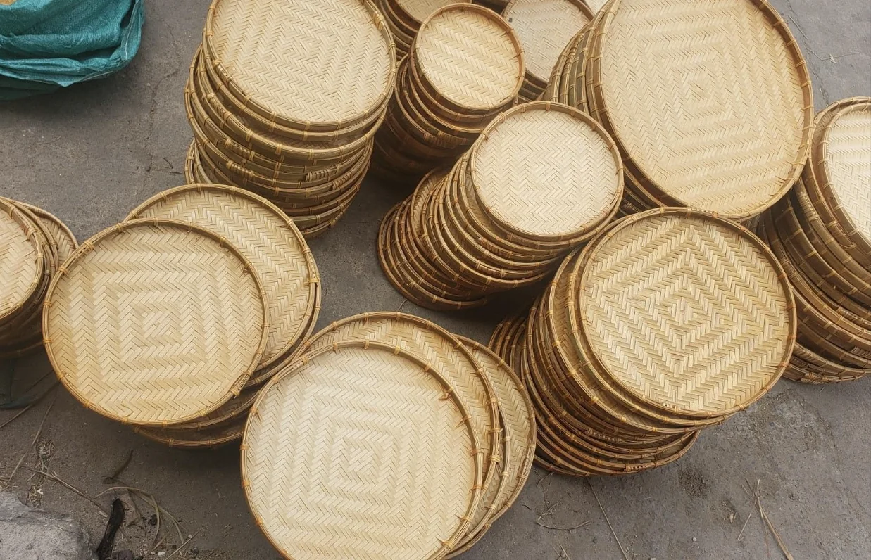 Natural Winnowing Basket - Handmade Eco-Friendly Tre Vietnam