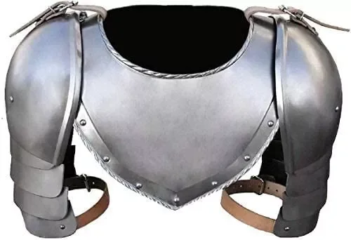 Medieval Mild Steel Knights Plate Pauldron with Gorget Heavy Duty ...