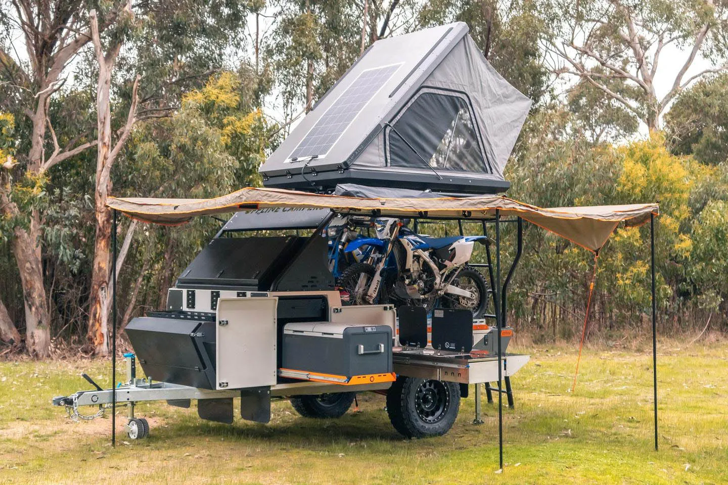 Manley ORV - off Road Toy Hauler Camper Trailer for Motorcycle and ATV