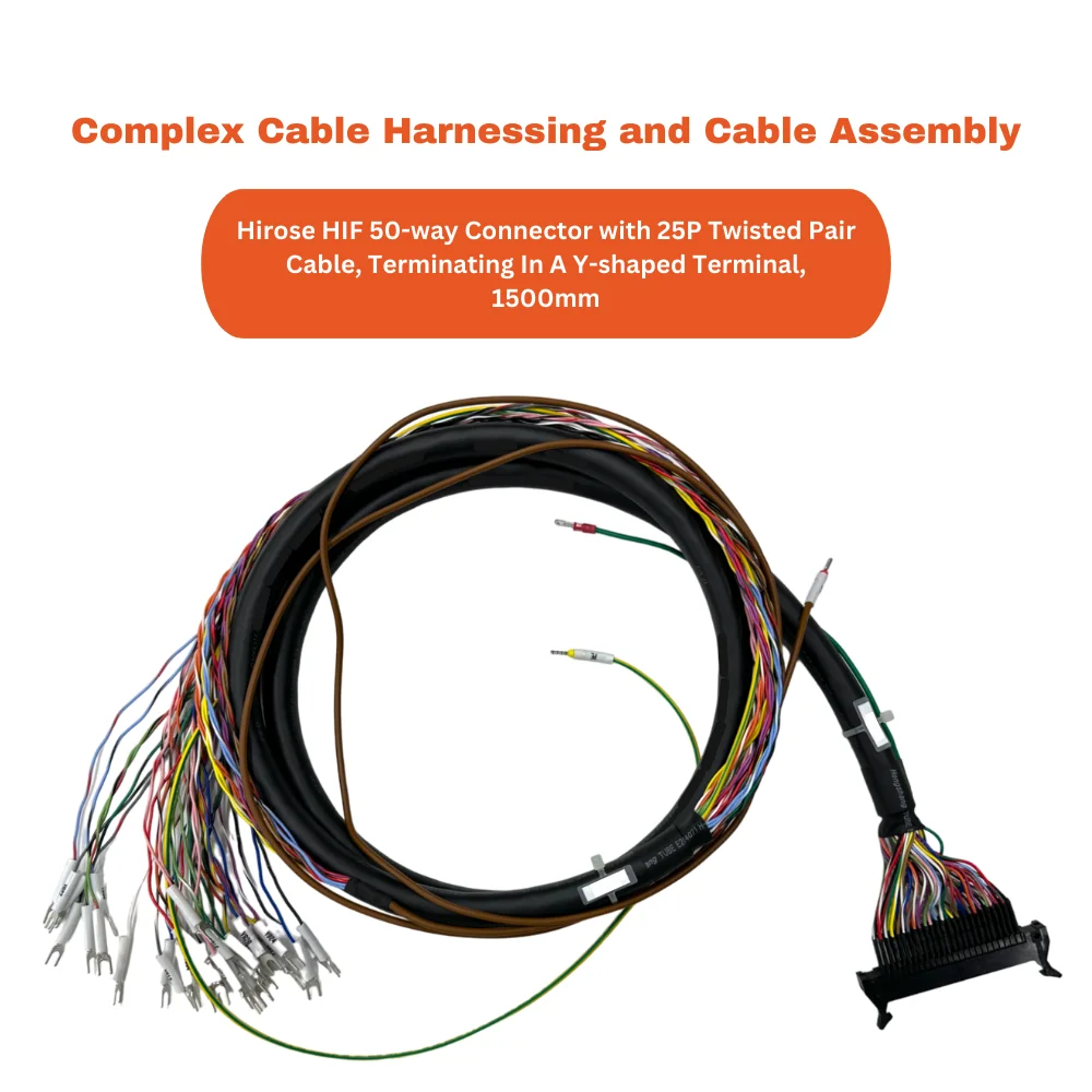 Hirose Hif 50way Connector 25p Twisted Pair Cable Terminating Y Shaped ...