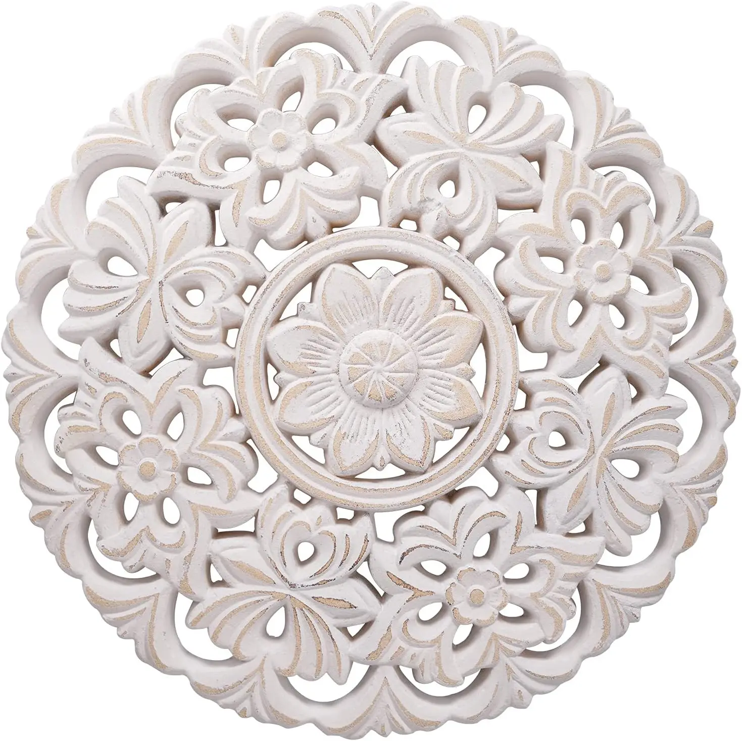 Newly Arrived Round Wall Panel With Hand Carving Design Walnut ...