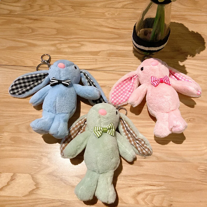 Kawaii Bunny Plush Soft Toys Stuffed Animal Bunny Keychain Plush Key ...