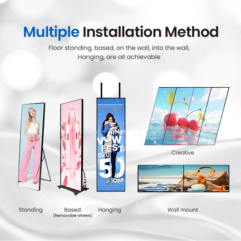 Digital Led Poster P1.8 P2 P2.5 P3 Indoor Hd Electronic Advertising Led ...