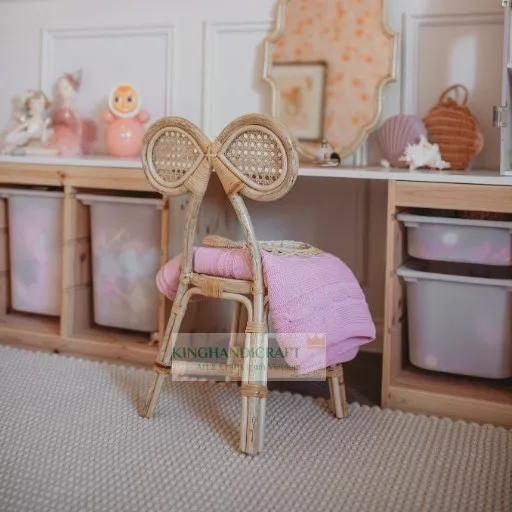 Rattan Bow Chair For Kids Kid Furniture Decor Item Natural Wicker Kid ...