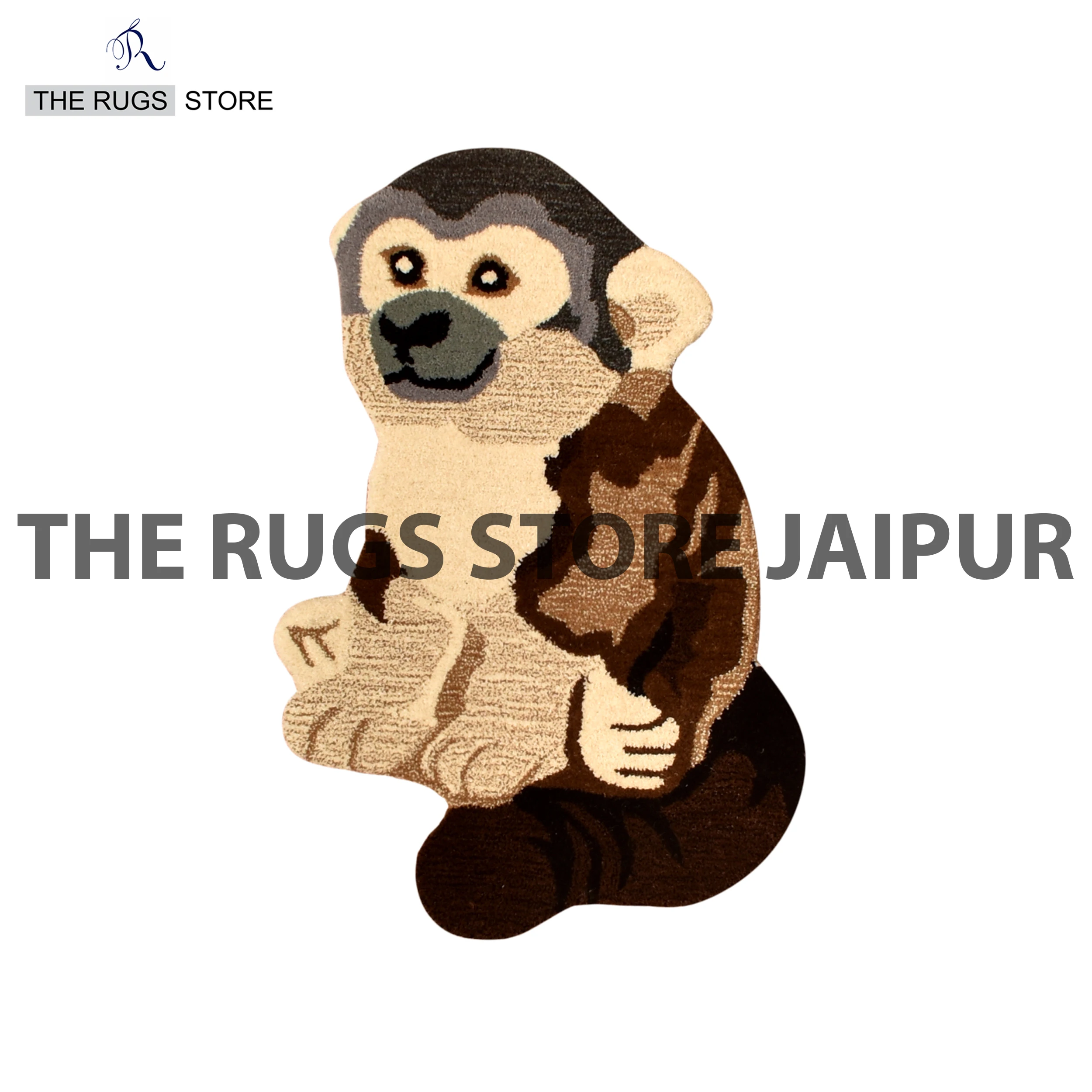 Monkey Animal Shape Rugs Hand Tufted Carpet Wool Rug Medium Pile Rooms ...