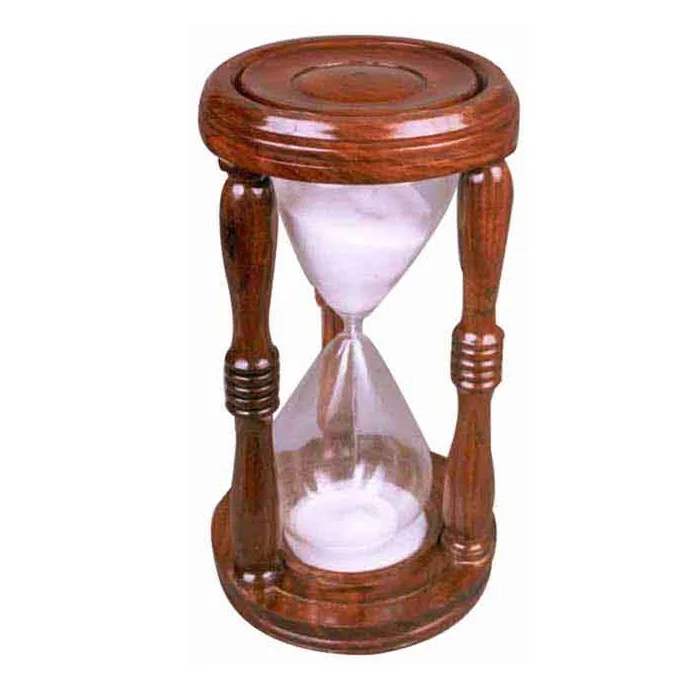 Hourglass Sand Timer Brass & Wooden,For Home Office Table Decoration ...