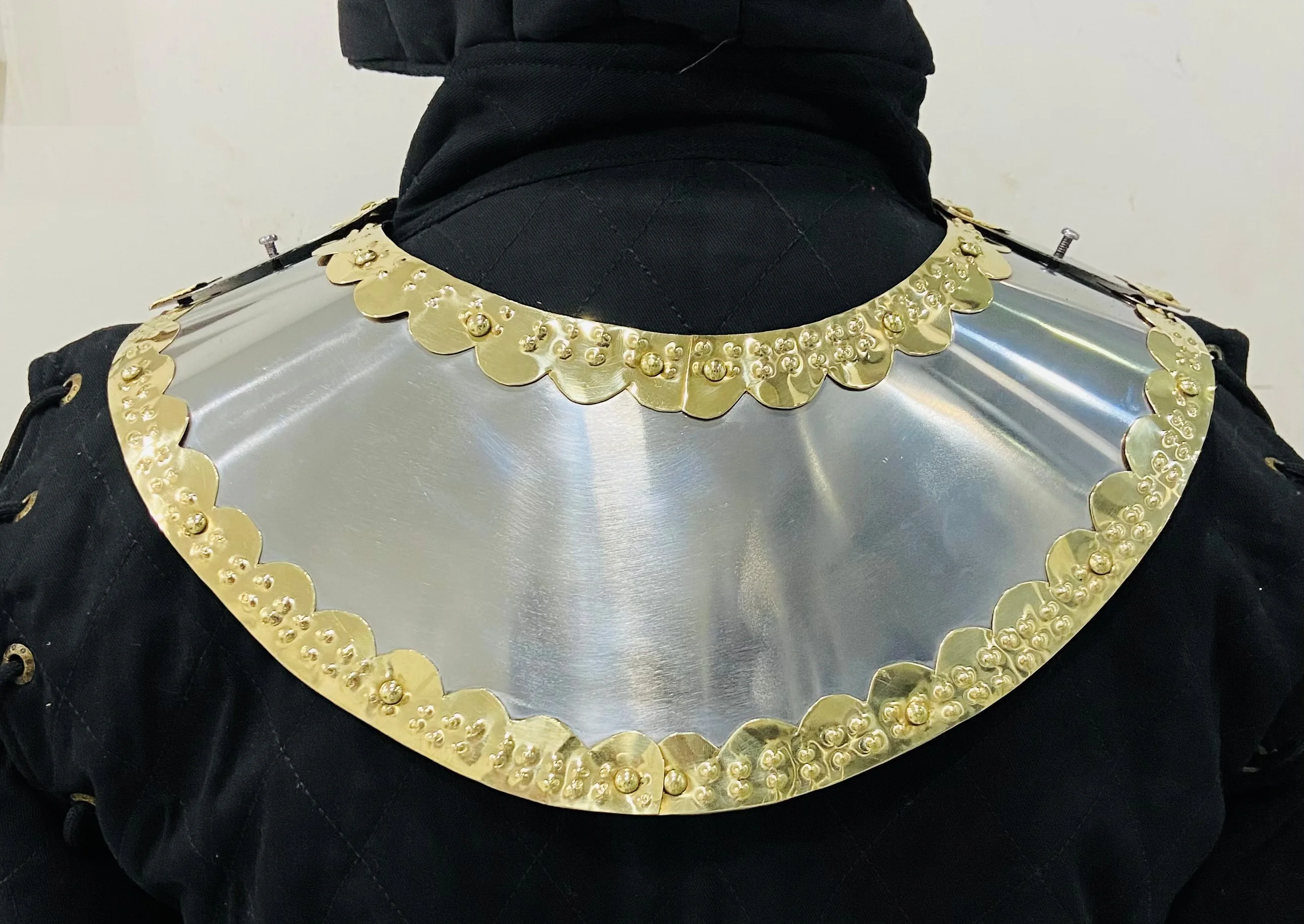 Medieval Knight Neck Guard Armor Gorget Silver Polish Stainless Steel ...