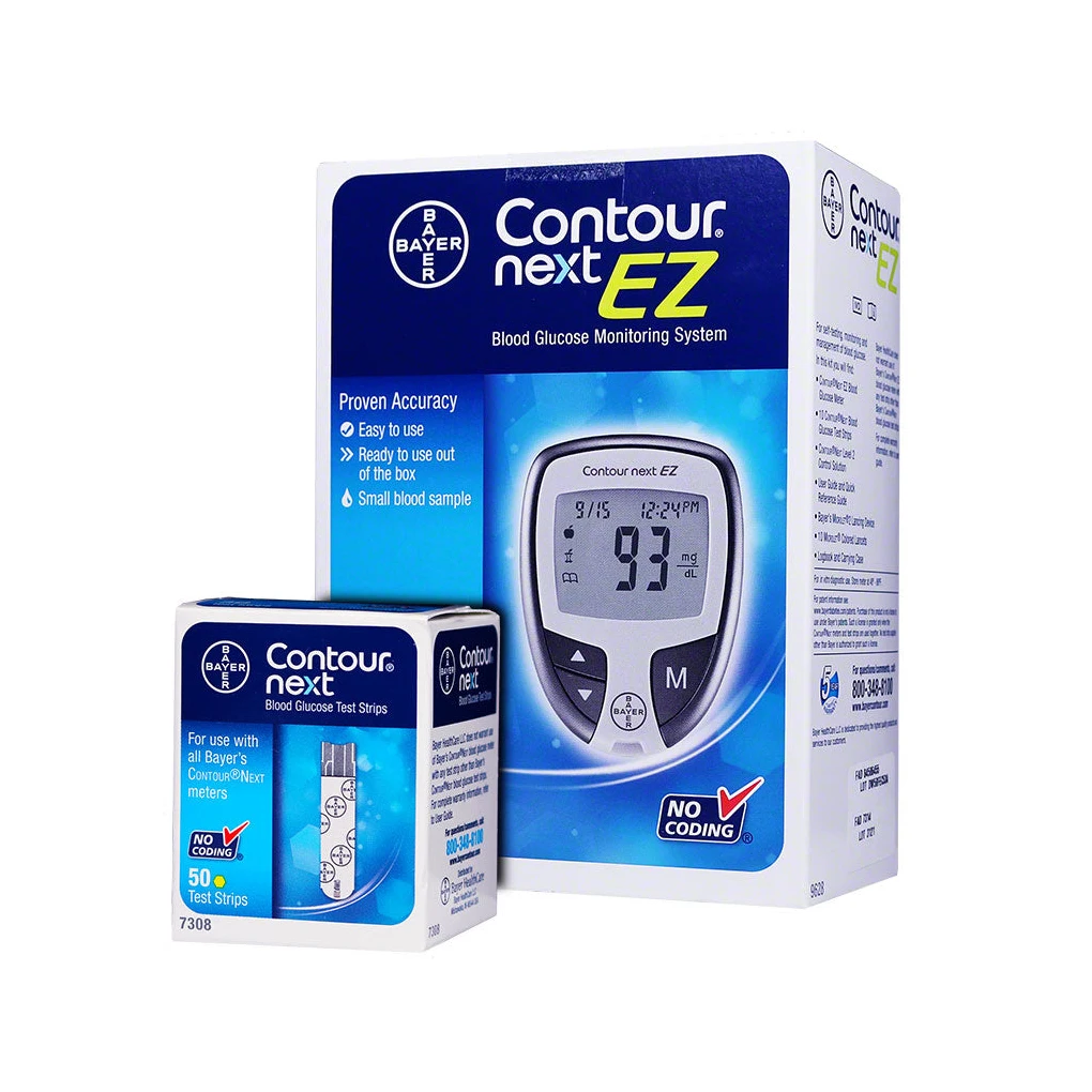 Bayer Contour Test Strip 2 Packs Of 100 (50x2) Test Strips With 1 Pack ...