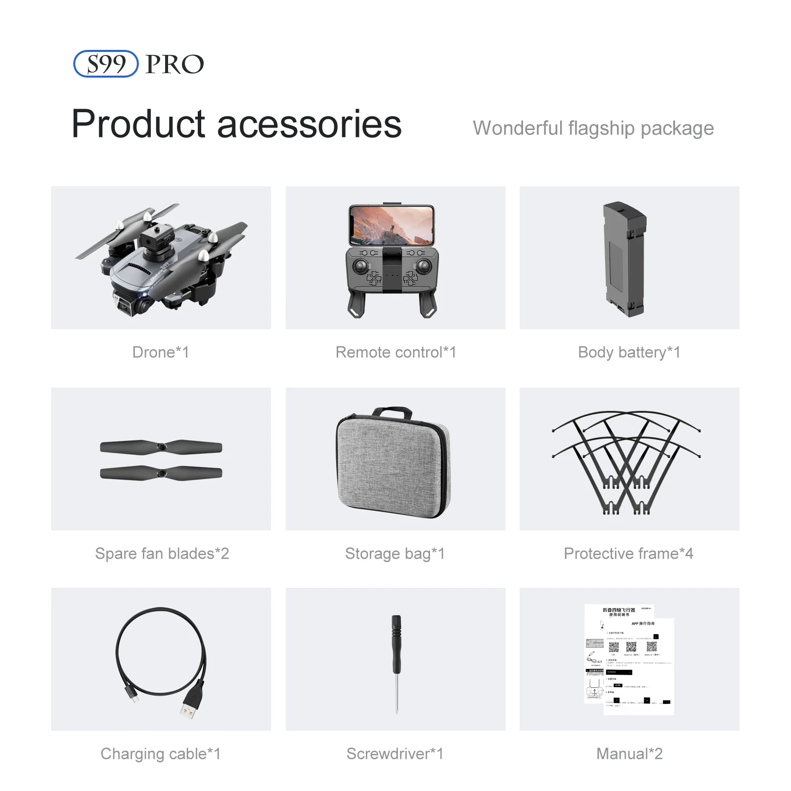 2023 New S99 Drone Long Distance Range Big Battery Wifi Quadcopter ...