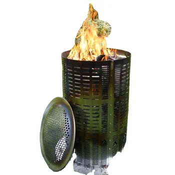 Portable Steel Incinerator Garden Galvanized Waste Fire Bin House Hold ...