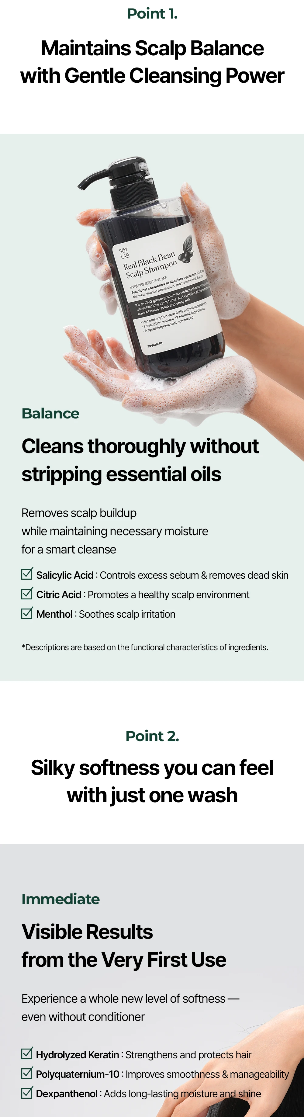 [SOY LAB] 500ml Anti-Dandruff Black Bean Scalp Care Shampoo for Oily ...