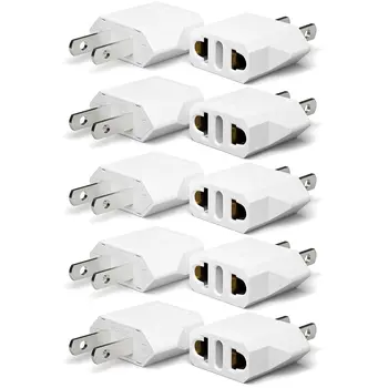 Premium Quality Unidapt 10-pack Eu Europe To Us Plug Adapter European ...