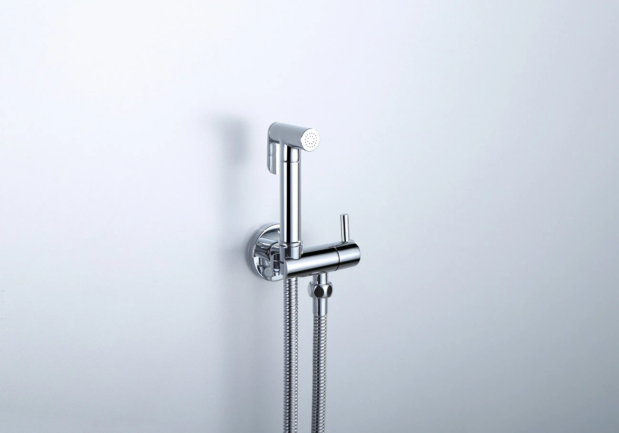 Wall Mounted Hand Held Bidet Shattaf Chrome Bathroom Spray Sets