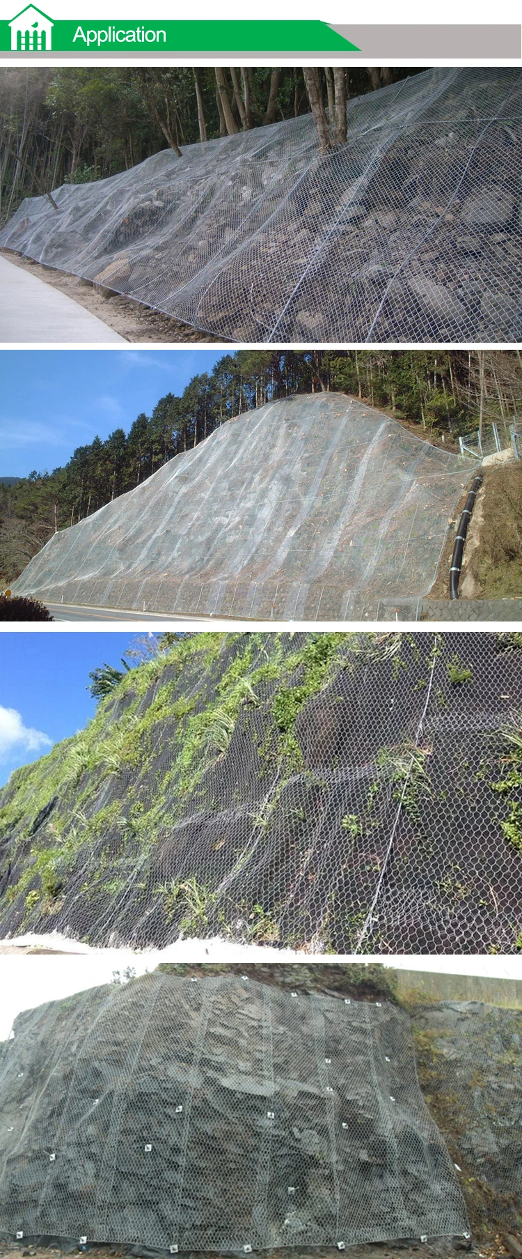 High Tensile Wire Mesh Slope Stabilisation Mesh Landslide Barrier ...