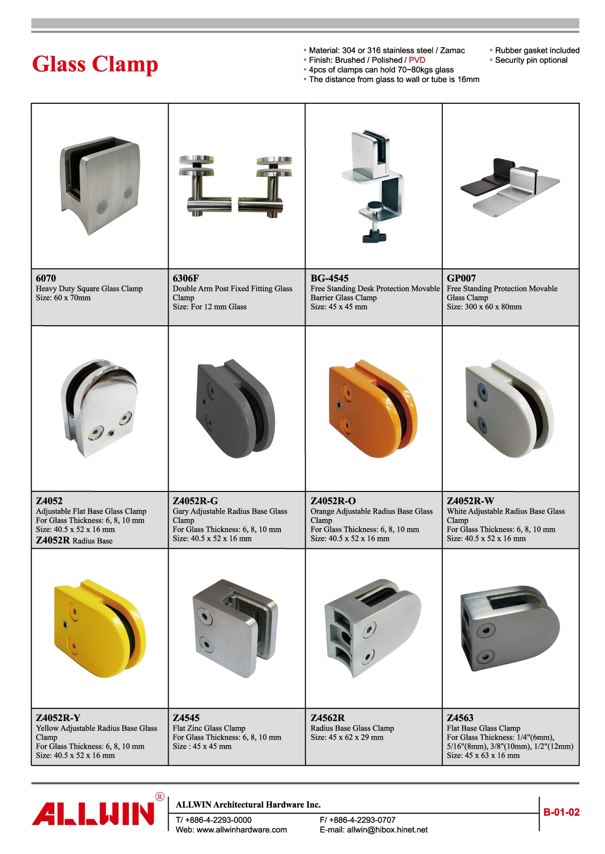 90 Degree Wall Mount Glass Bracket - Durable Stainless Steel Clamp for ...