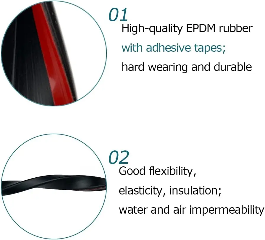 U Shaped Edging Trim Tintvent Rubber Edge Trim Black