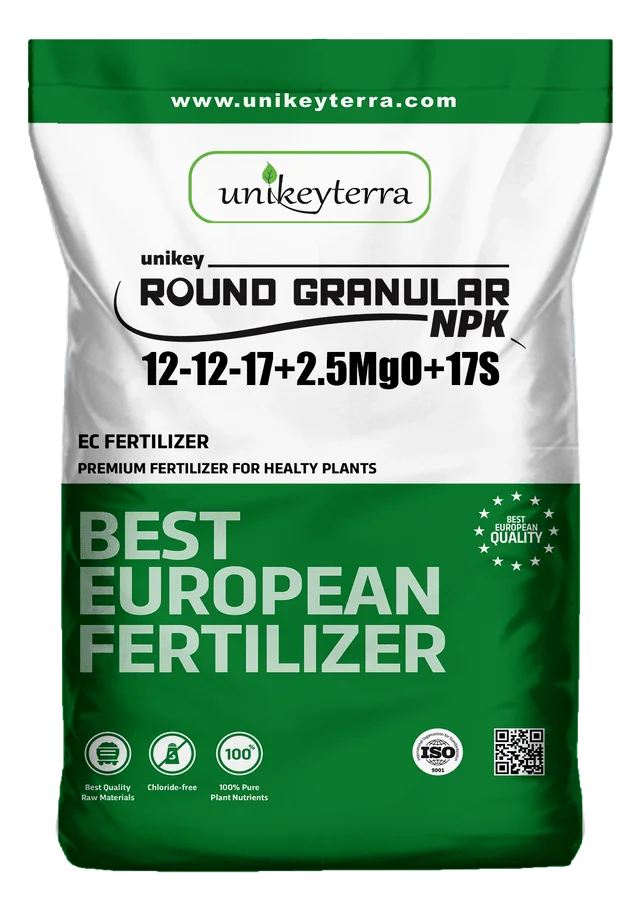 Unikey-fertilizante Granular redondo NPK, 12-12-17 + 2.5MgO + 17S