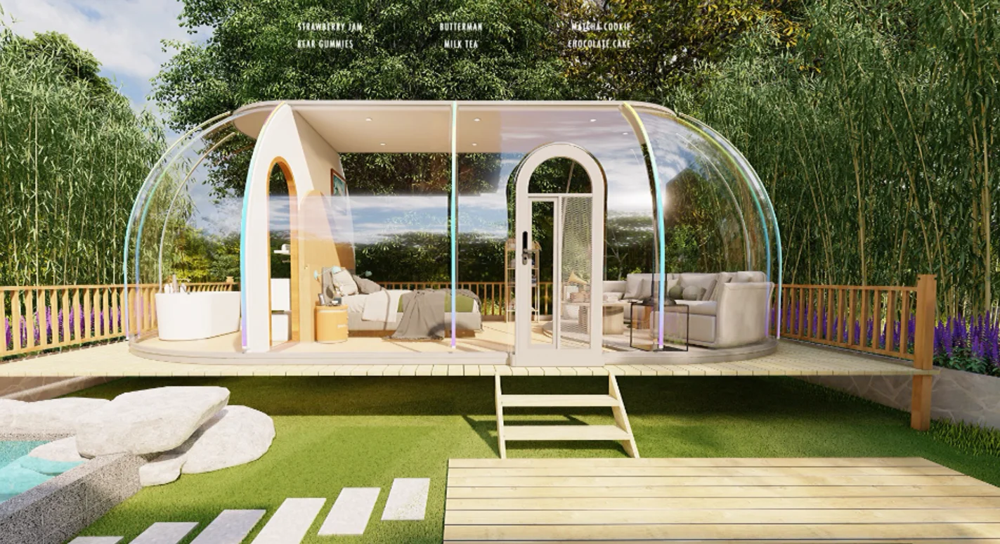 Polycarbonate Clear Igloo Geodesic Dome for Camping & Glamping