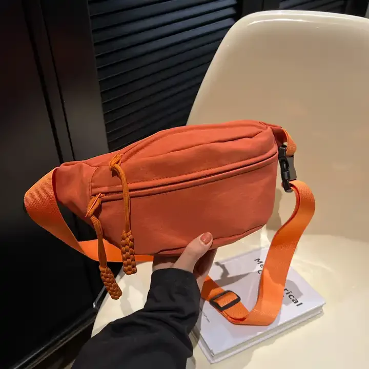 Premium Nylon Fabric Waist Banded Bags With 2 Zipper Pocket For Mobile ...