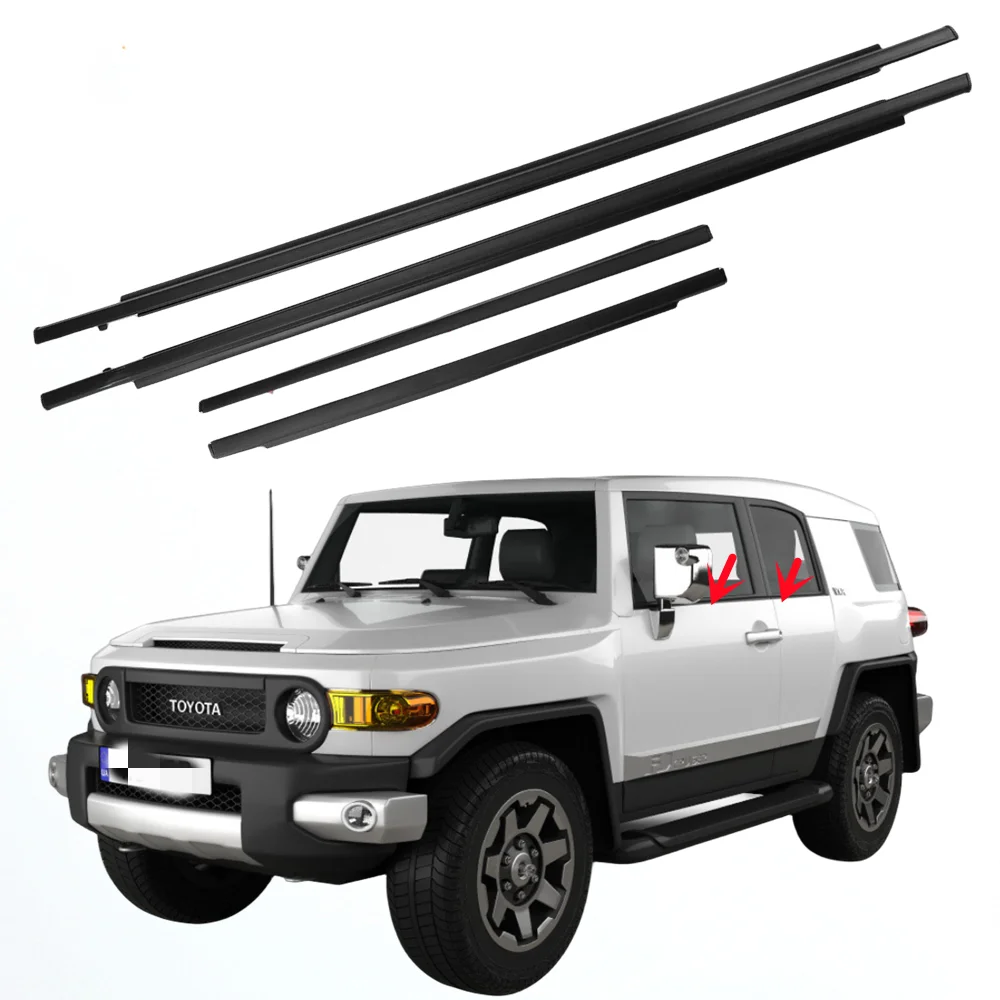 4Pcs Car Weatherstrip Moulding Trim Door Window Seal Belt Molding Trims ...