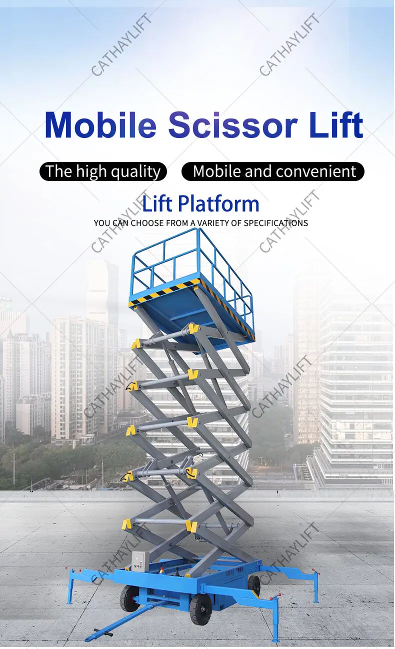 Mobile Elevating Work Platform Vertical Lift Hydraulic Scissor Portable ...