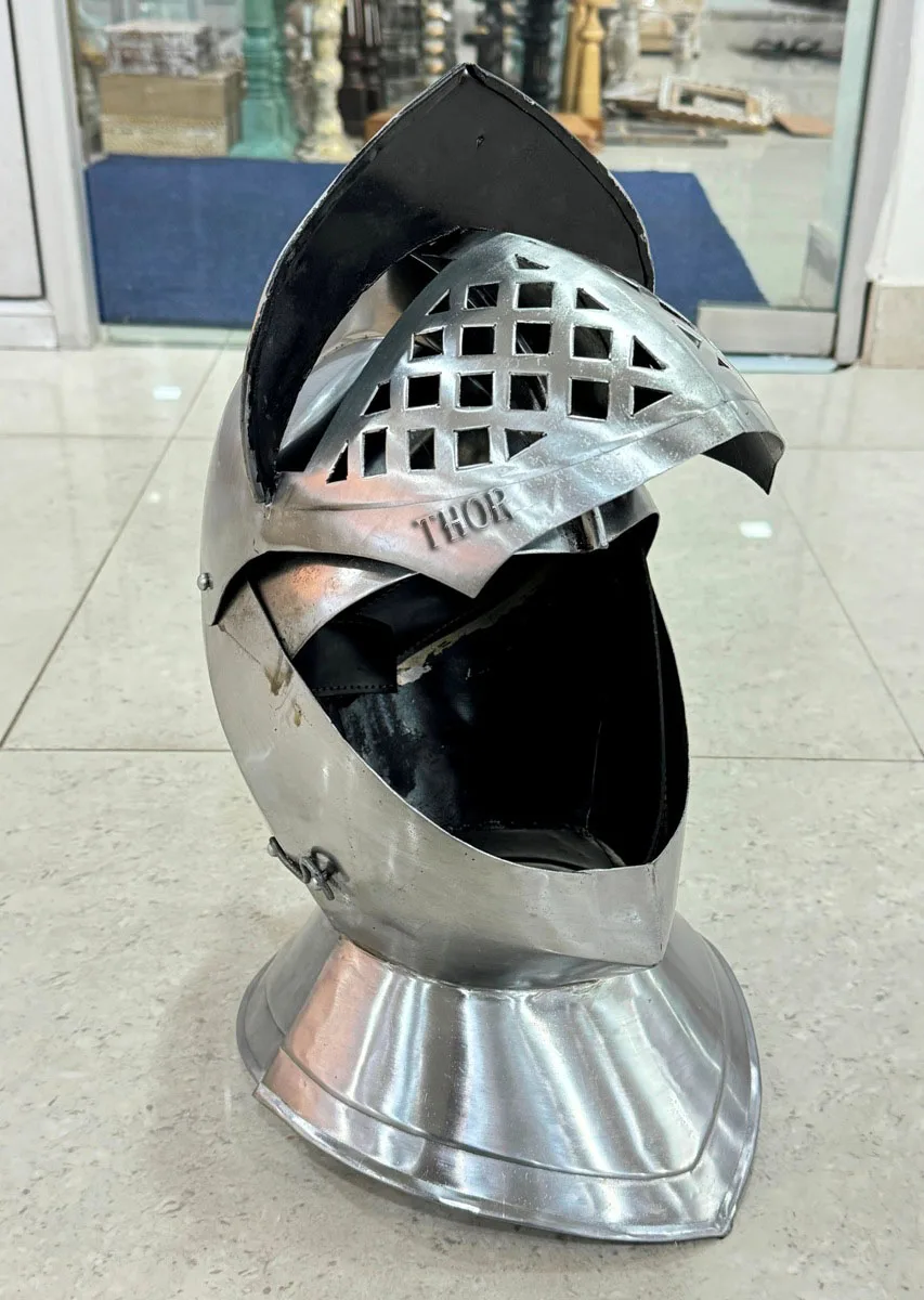 Medieval Close Helmet Battle Warrior Knight Armor Helmet Great Handmade ...