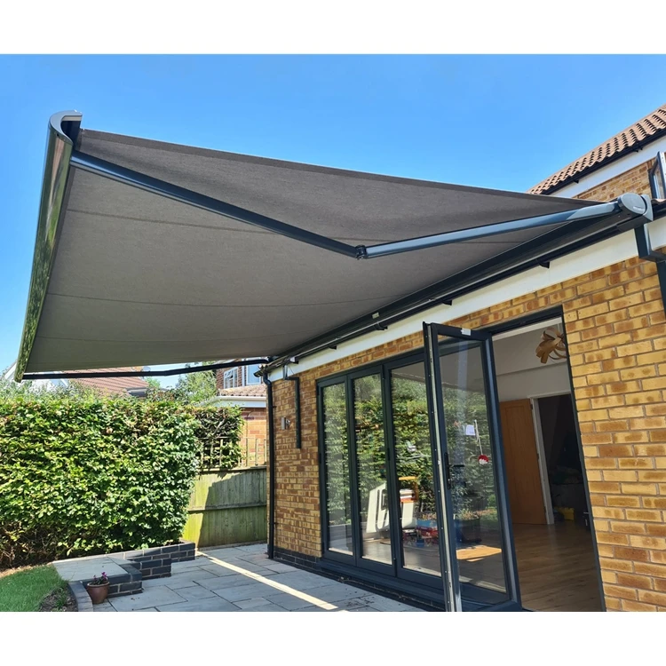 Outdoor Retractable Roof Folding Shade Canopy Sun Canopy Awning ...