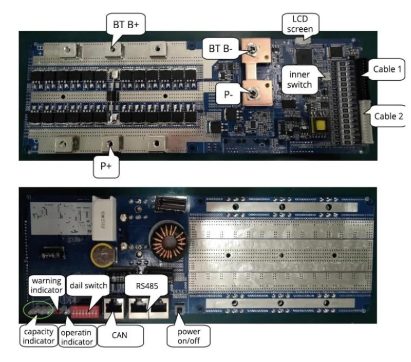 Seplos智能bms-48200 (48v 200a 16s Lifepo4) 低压电池管理系统rs485 Bt Rs485 Can加热功能 ...