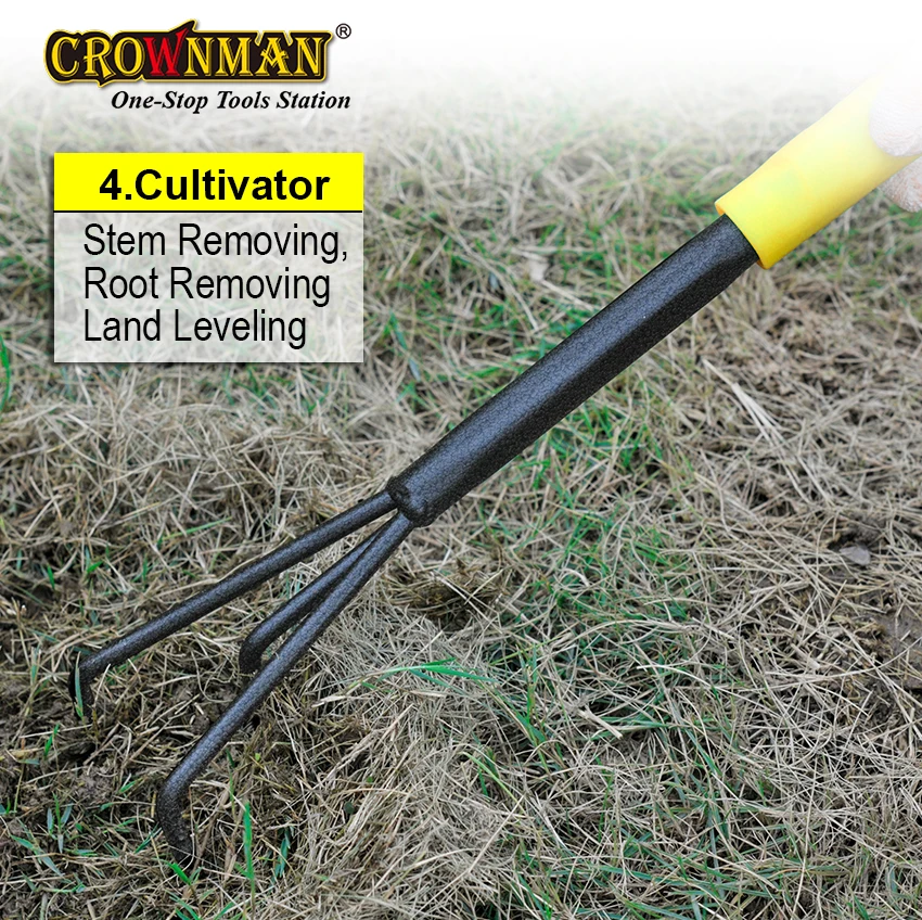 CROWNMAN Garden Tools - Durable Carbon Steel with PP Handle