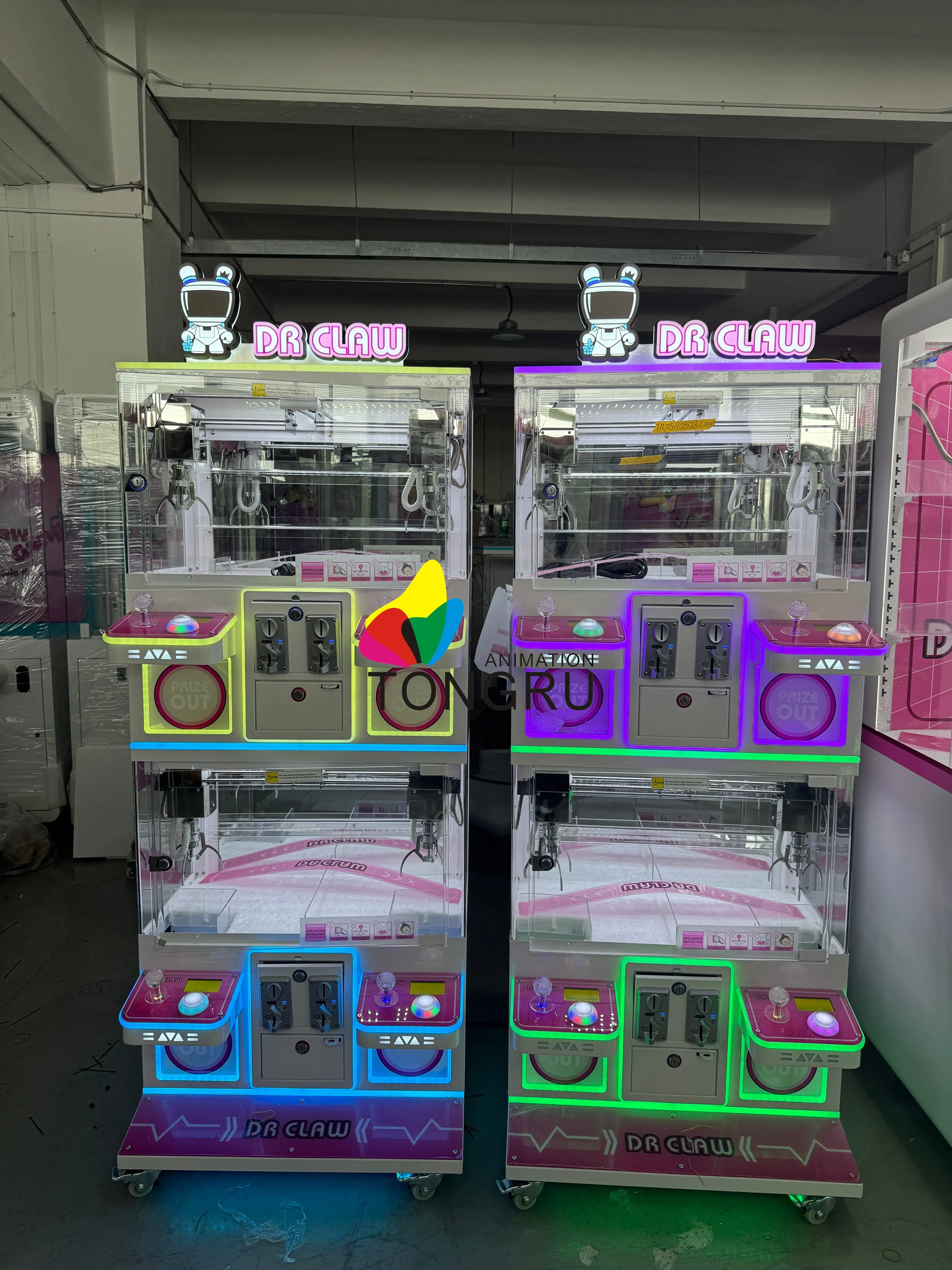 Mini Claw Machine for 4 Player Coin-Operated Arcade Game