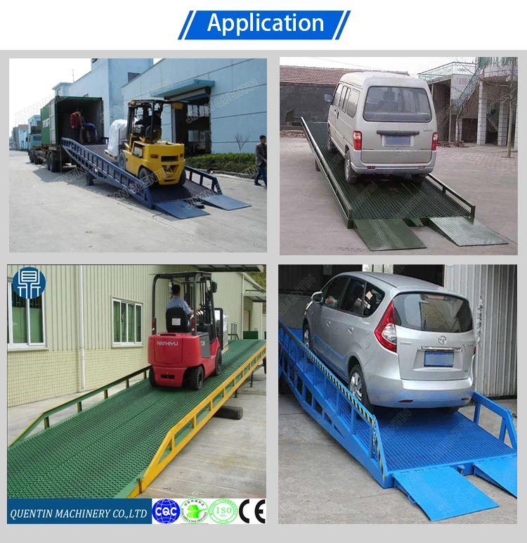 15T Hydraulic Mobile Container Truck Loading/unloading Ramps for ...