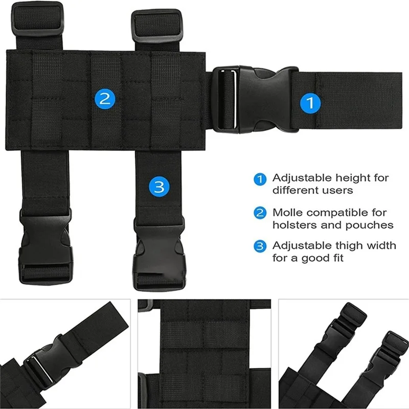 Tactical Molle Drop Leg Panel Holster Plate Universal Holster Edc Pouch