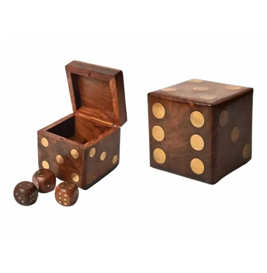 Durable Quality Wooden Paperweights Office Table Decoration Dice Shape ...