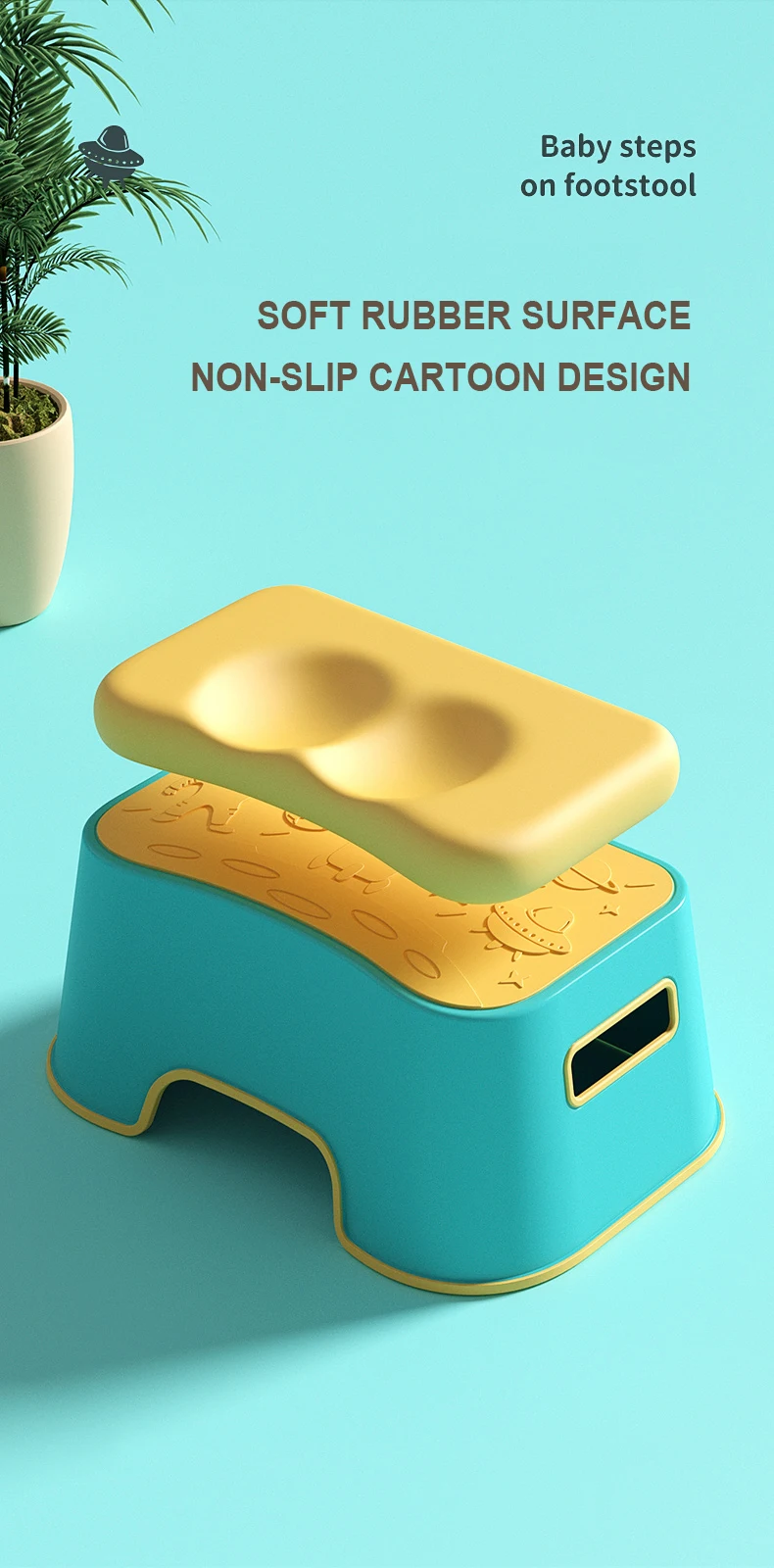 One Stepping Toddler Toliet Trainer Safety Guard Baby Step Stool ...