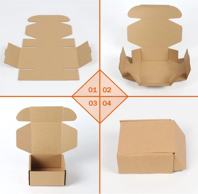 Small Corrugated Cardboard Embossing Folder Mailer Square Box UV ...