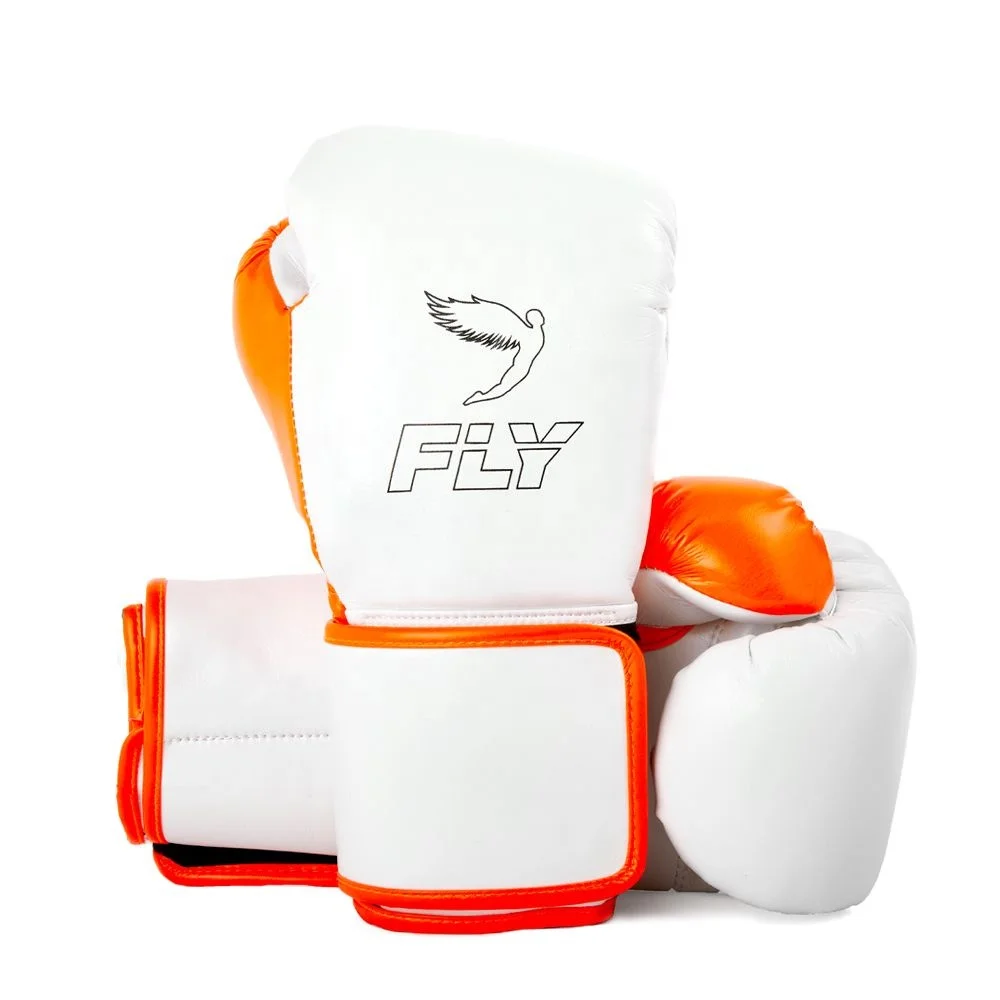 Mexican Orange White Fly Boxing Boxing Gloves Custom Made Personalized ...