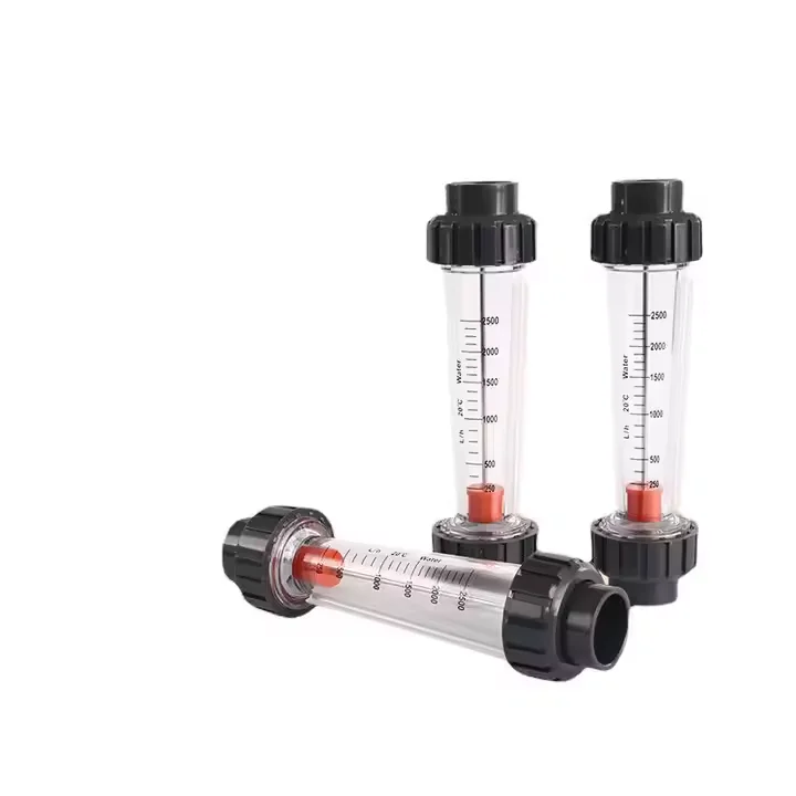 Transparent LZS-32 Plastic Tube Flowmeter / 0.6- 6 M³/h Water Flow ...