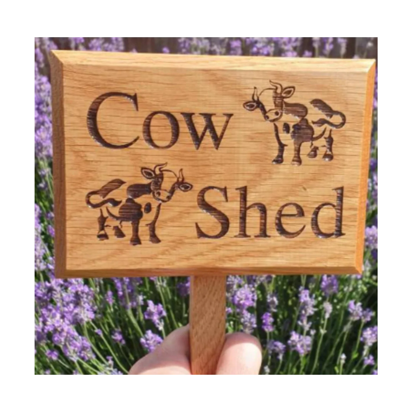 New Arrival Wooden Garden Sign Laser Engraving Rectangle Natural ...