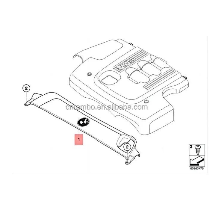 OEM 17117572645 Engine Cover Upper for BMW 5 Series E60 E61 520i 530i ...
