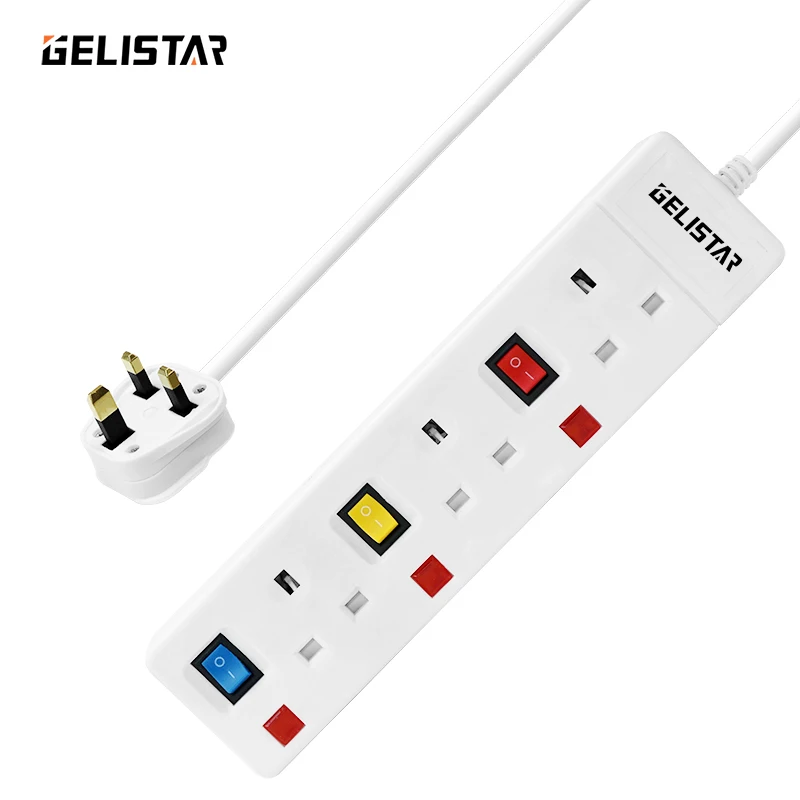 British Standard Uk Type Extension Socket 3 Gang Socket Universal ...