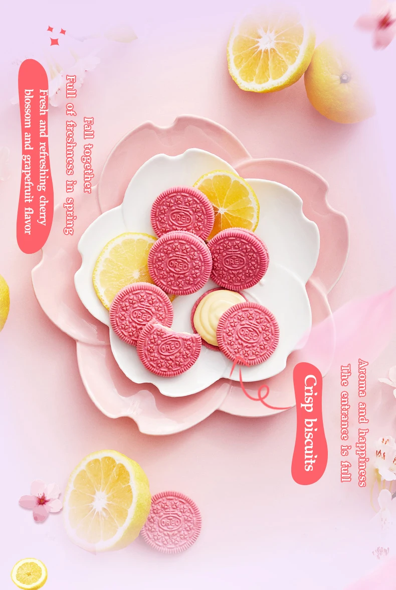 Wholesale 2023 New Grapefruit/rose Grape Oreo Cookies