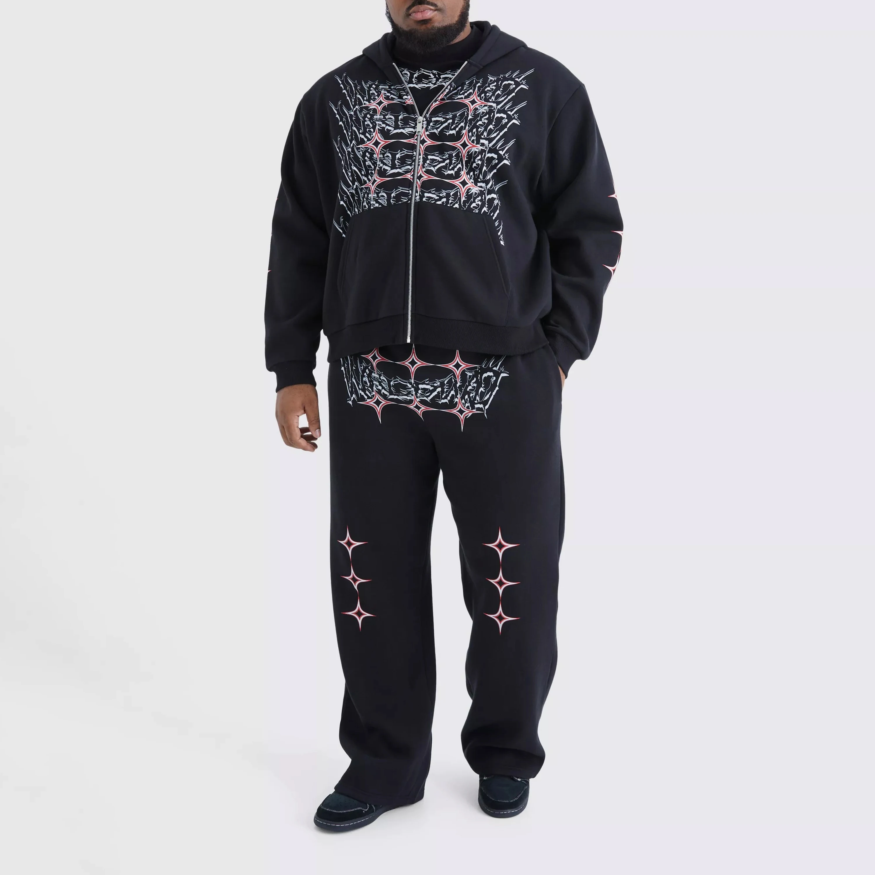 Design Your Own Custom 2024 Puff Printing Stacked Track Suits Zipper ...