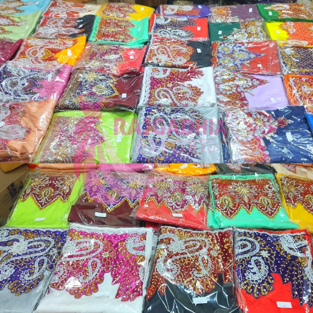 Pink Color 2 Meter George And Gurgura Handbeaded Product Fromr ...