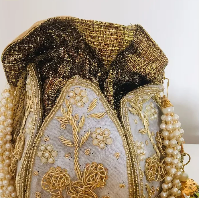 Multicolored Rajasthani Sequins Potlis Designer Wedding Potli Bag For ...