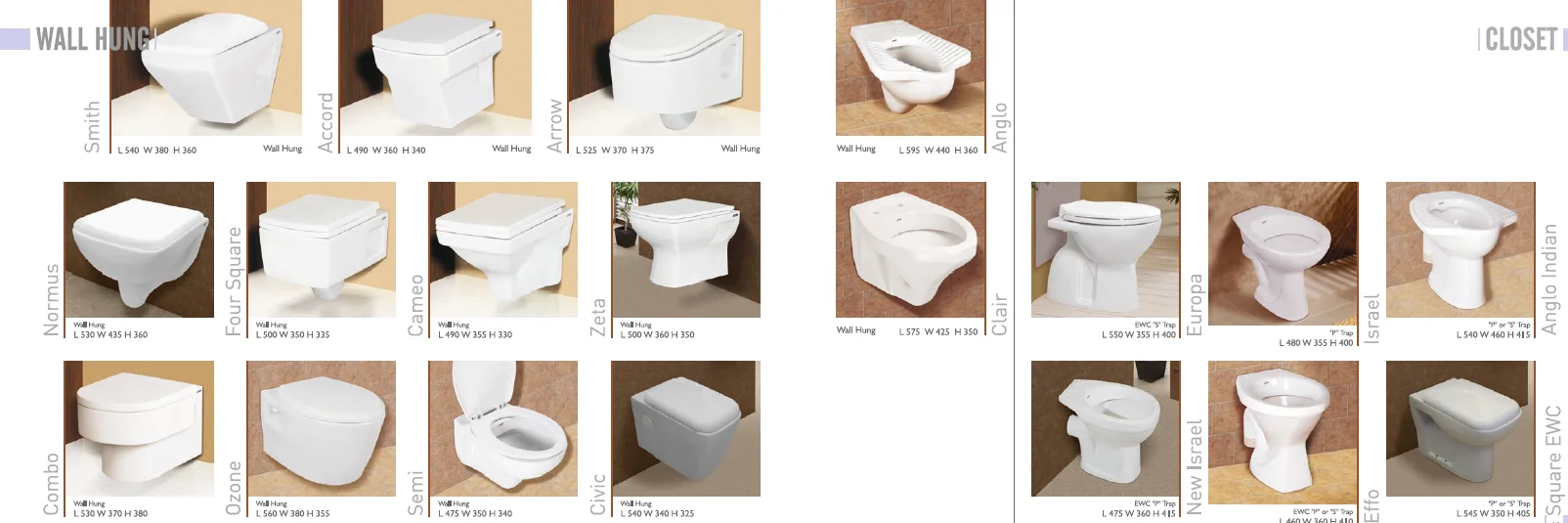Made in India Wall Mounted Toilet Rimless Cheap Price European Design ...