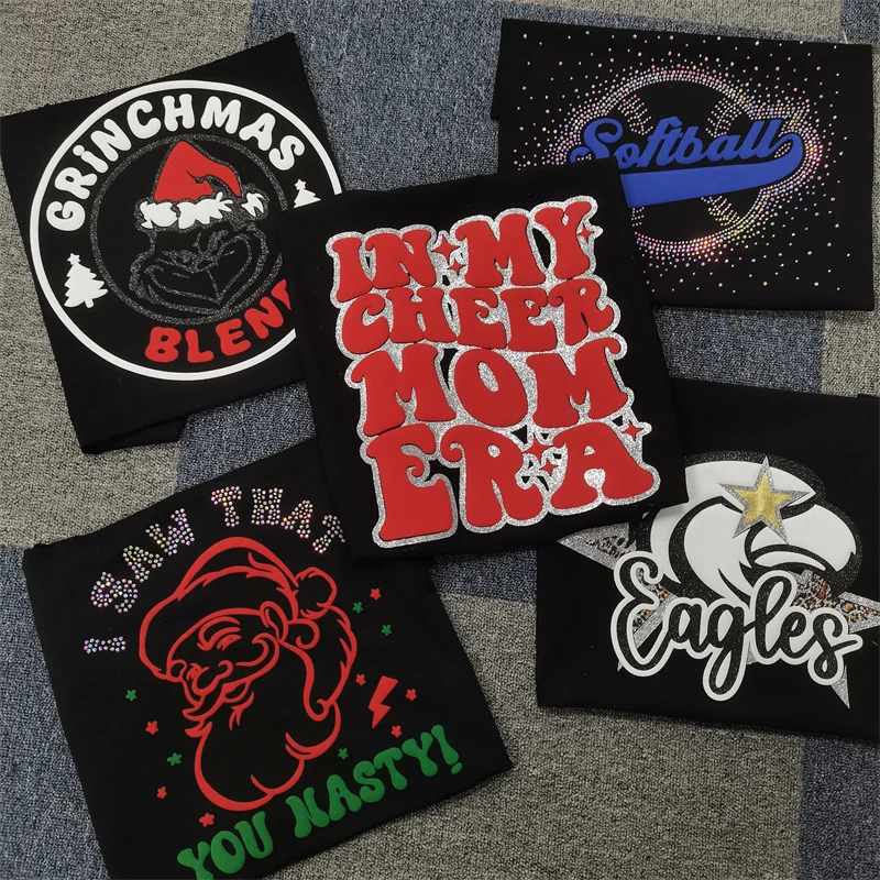 Custom Wholesale 3d Puff Print Vinyl Heat Transfer Custom Logo 3d Puff ...